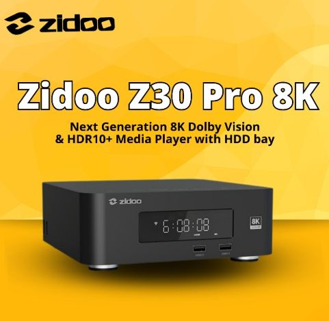 Официальный оригинал ZIDOO Z30 PRO 8K UHD Караоке-плеер с жестким диском + пульт дистанционного ...
