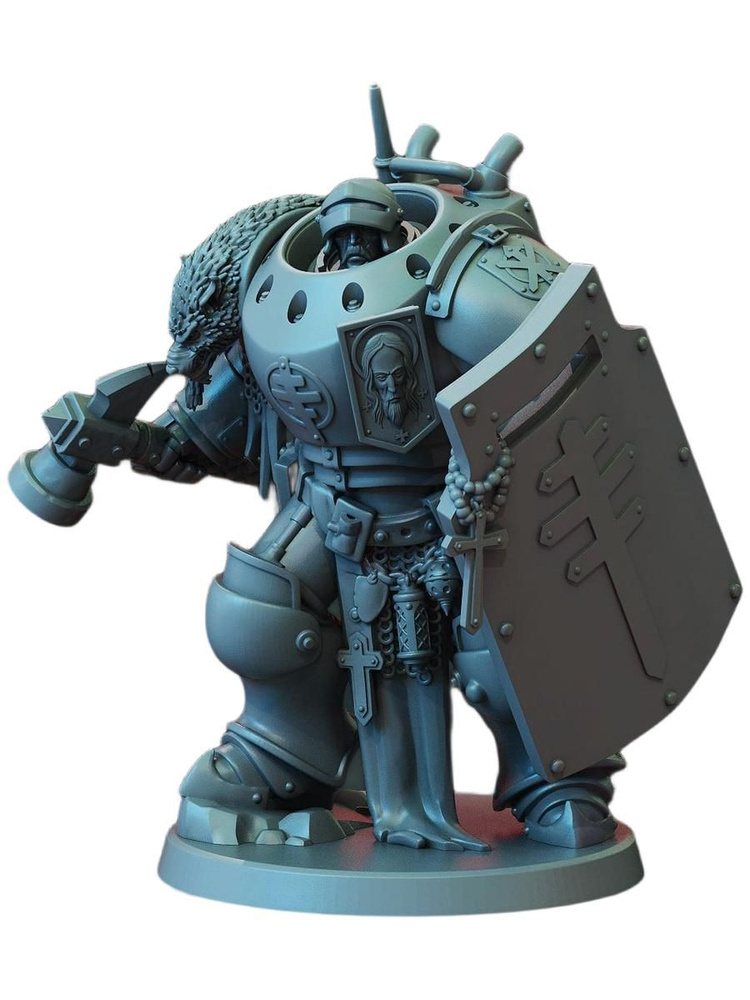 Миниатюра "Лейтенант Новой Антиохии в механической броне" / Trench Crusade / 32 мм купить на ...