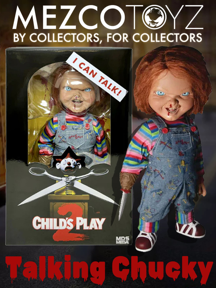 Детская 15-дюймовая интерактивная кукла Чаки Mezco Chucky Child's Play ...
