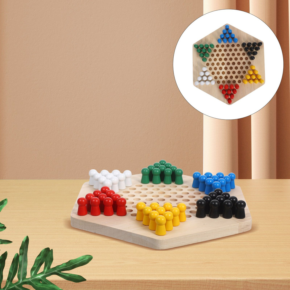 Игровой Набор Китайских Шестиугольных Шашек Из Пластика Для Подарков, 1 ...