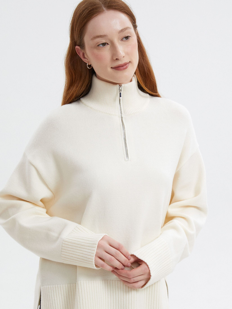 Свитер Женский nice&easy слоновая кость Вискоза, Полиэстер, размер 48 ...