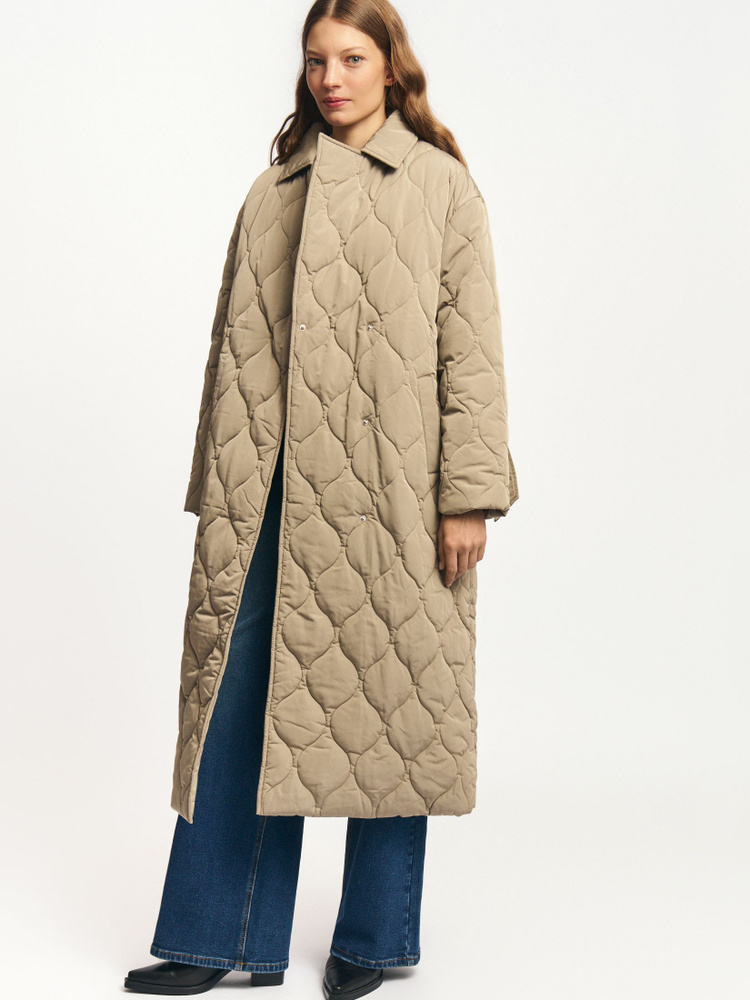 Пуховик Женский Zolla хаки Полиэстер, размер 50 Длинный Зима Китай купить c доставкой на OZON по ...