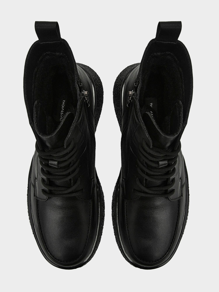 Ботинки дерби Женский Thomas Munz черный, размер 36 Зима 5 Молния ...