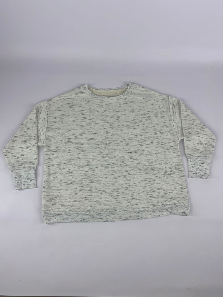 Джемпер Женский TEXCOM серый меланж Хлопок, Полиэстер, размер 46 свободный Однотонный Россия ...