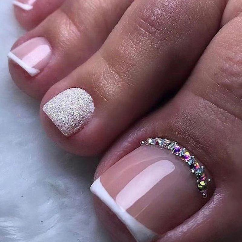 Накладные ногти на ноги с клеем(24 типсы + клей) купить на OZON по ...