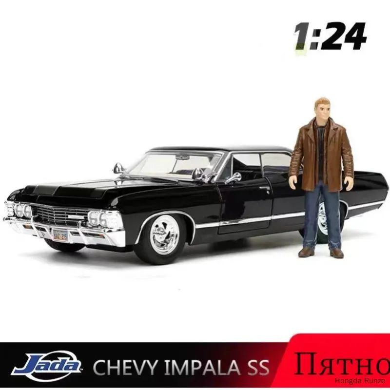 Jada Toys 1:24 Модель автомобиля,Сила зла Импала,Dean Winchester & 1967 Chevrolet Impala SS ...