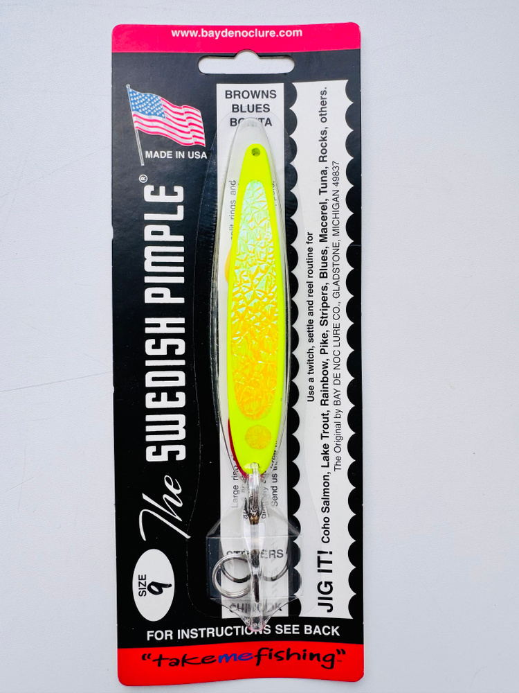 Вертикальная Блесна Bay de Noc LURE Company зимняя The Swedish Pimple 8 ...