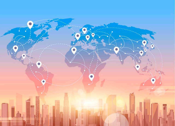 Фотообои на стену бесшовные, Master Fresok Карта мира силуэт В275 см х Ш382 см, артикул 122-515 ...