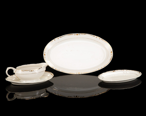 Набор для сервировки стола 3 предмета, фарфор, золочение, Болгария, 1930-1950 гг. купить на OZON ...