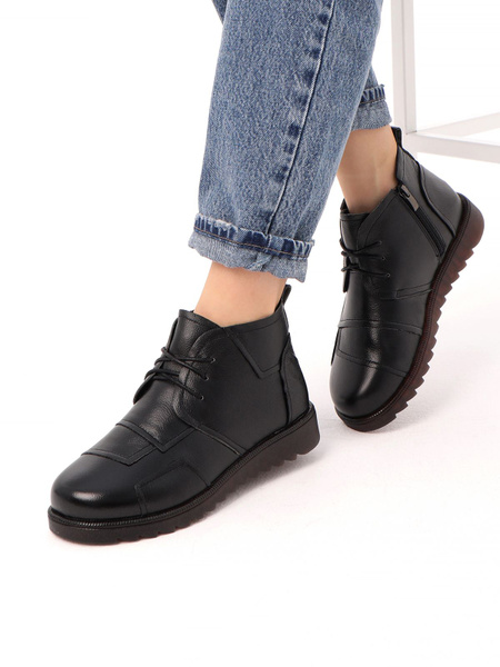 Ботинки Женский Covani черный, размер 43 броги Демисезон 8 Молния Без каблука Россия купить c ...