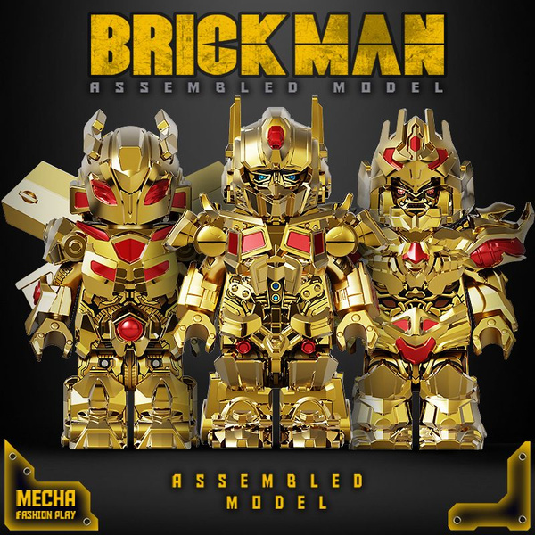 минифигурки Transformers, Megatron+Bumblebee+Optimus Prime,золотистый ...