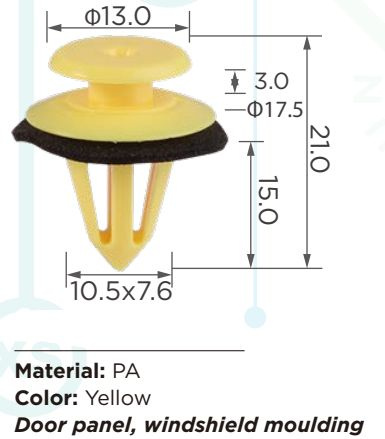 Клипса крепежная автомобильная 1 self.tenderness, 10 шт. купить c ...
