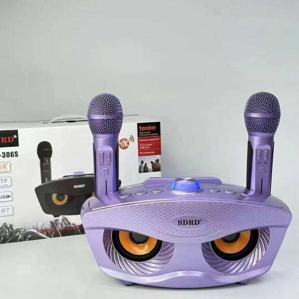 Караоке система беспроводная с двумя микрофонами SDRD SD-306 Plus Серый купить на OZON по низкой ...
