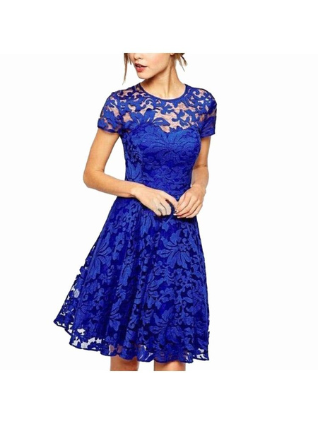 Платье Женский синий Искусственные материалы, размер 50 Мини купить c доставкой на OZON по ...