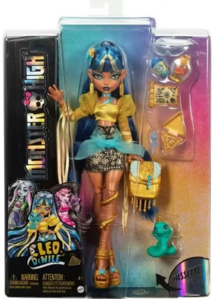 Monster High, Cleo De Nile Core Refresh Doll with Pet Cobra Hissette ...