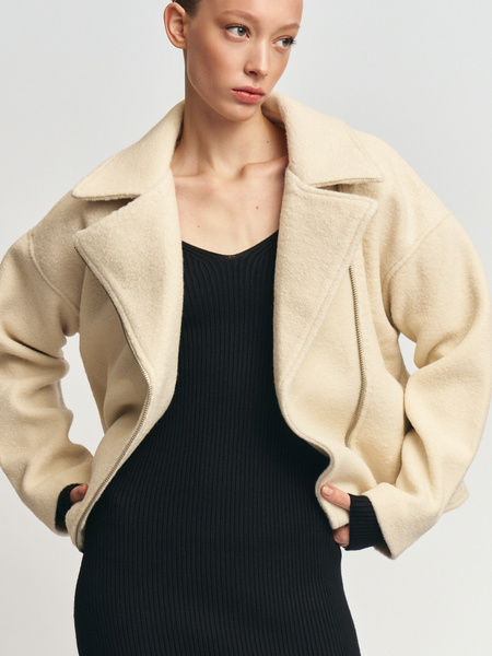 Пальто Женский Zolla слоновая кость Полиэстер Длинный, размер 42 Демисезон купить c доставкой на ...