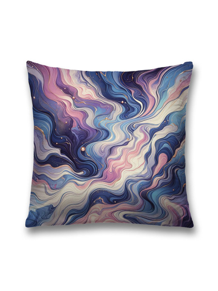 Наволочка декоративная 45х45, чехол на подушку на молнии "Космические разводы" , JoyArty купить ...