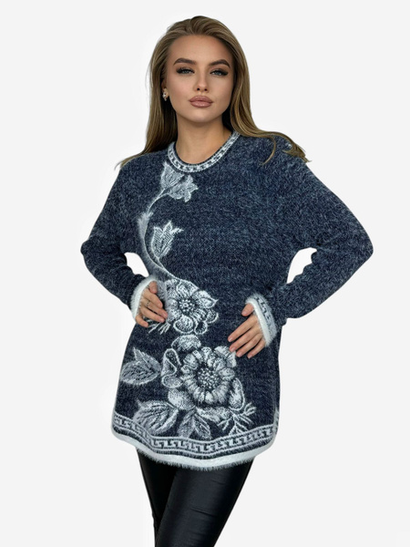 Туника Женский Длинный синий бархат, размер 48, 54 Китай купить c ...