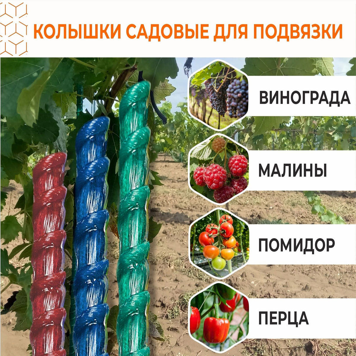Колышки для подвязывания растений, опора для для комнатных растений 10 ...