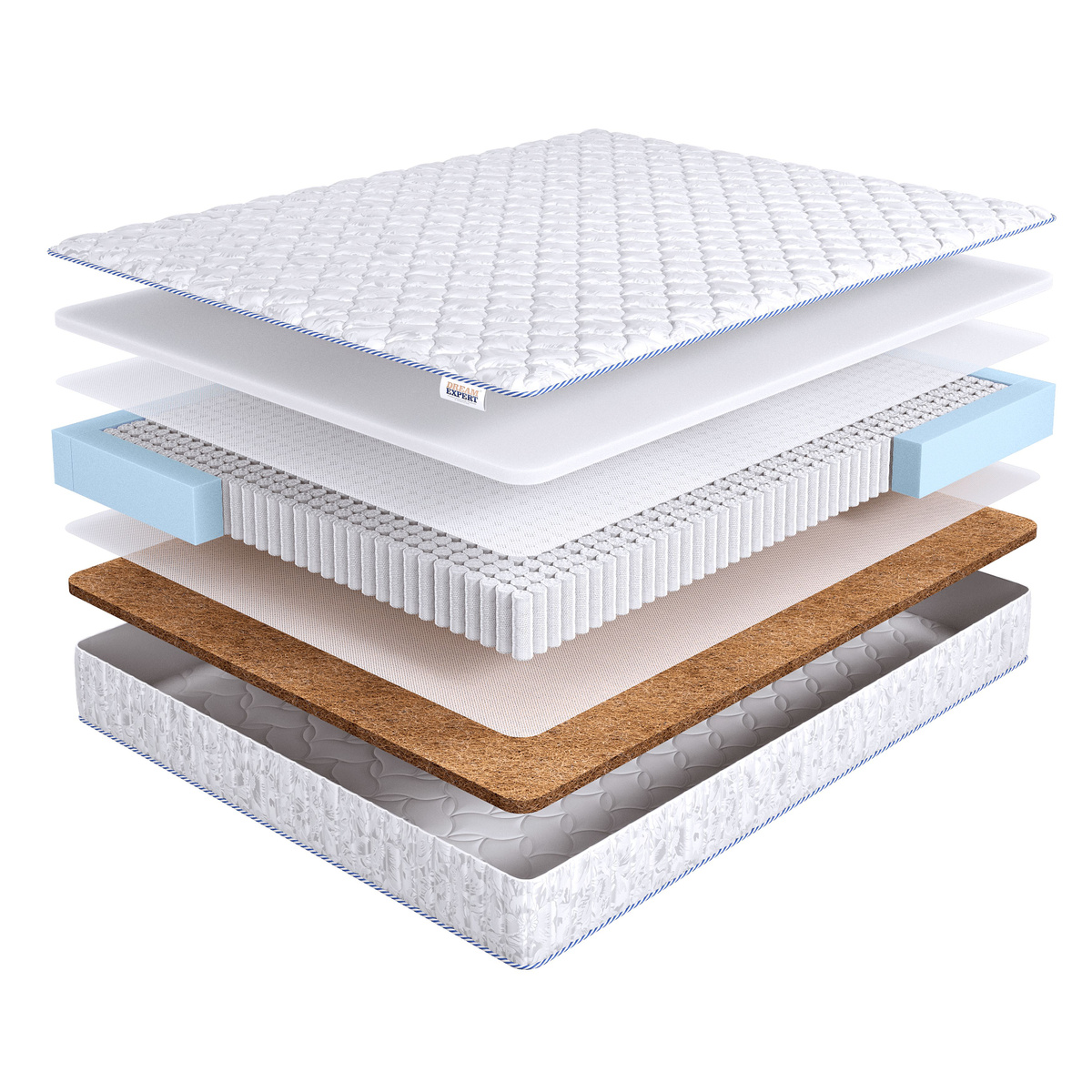 Матрас DreamExpert Kombi Holl PS1000, Независимые пружины, 205x180 см ...