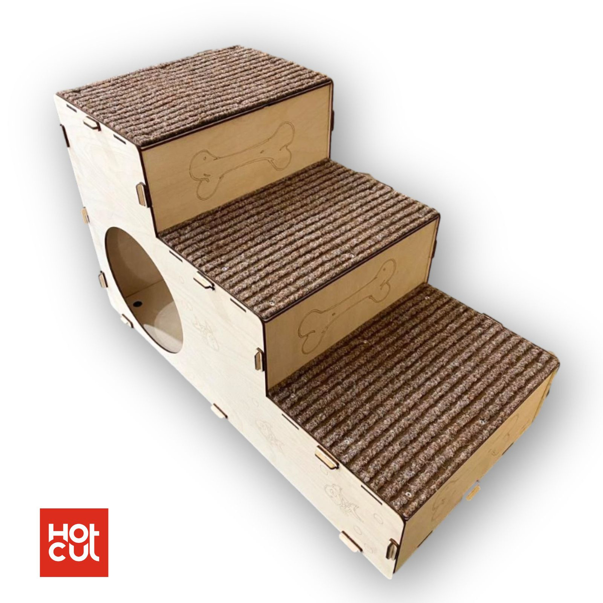 Лестница для собак мелких и средних пород прикроватная деревянная с ...