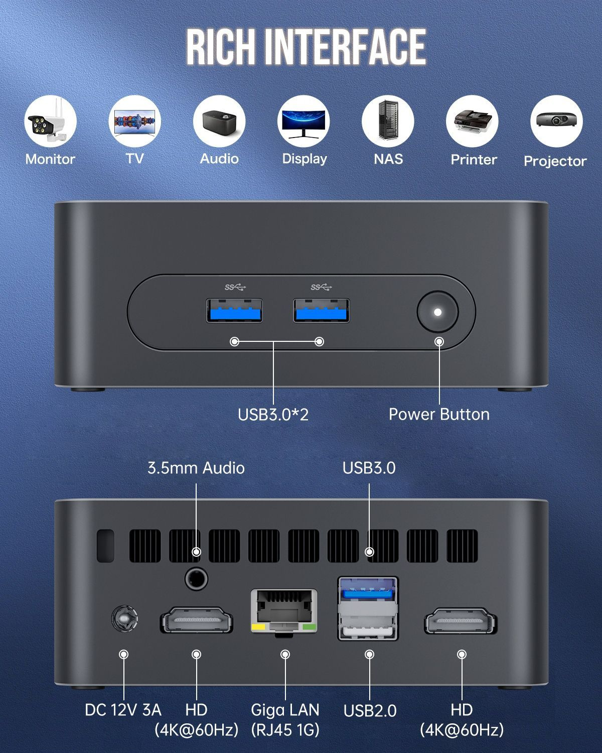 SOYO Мини-ПК M2 PLUS WIFI (Intel Processor N100, RAM 16 ГБ, SSD 512 ГБ ...