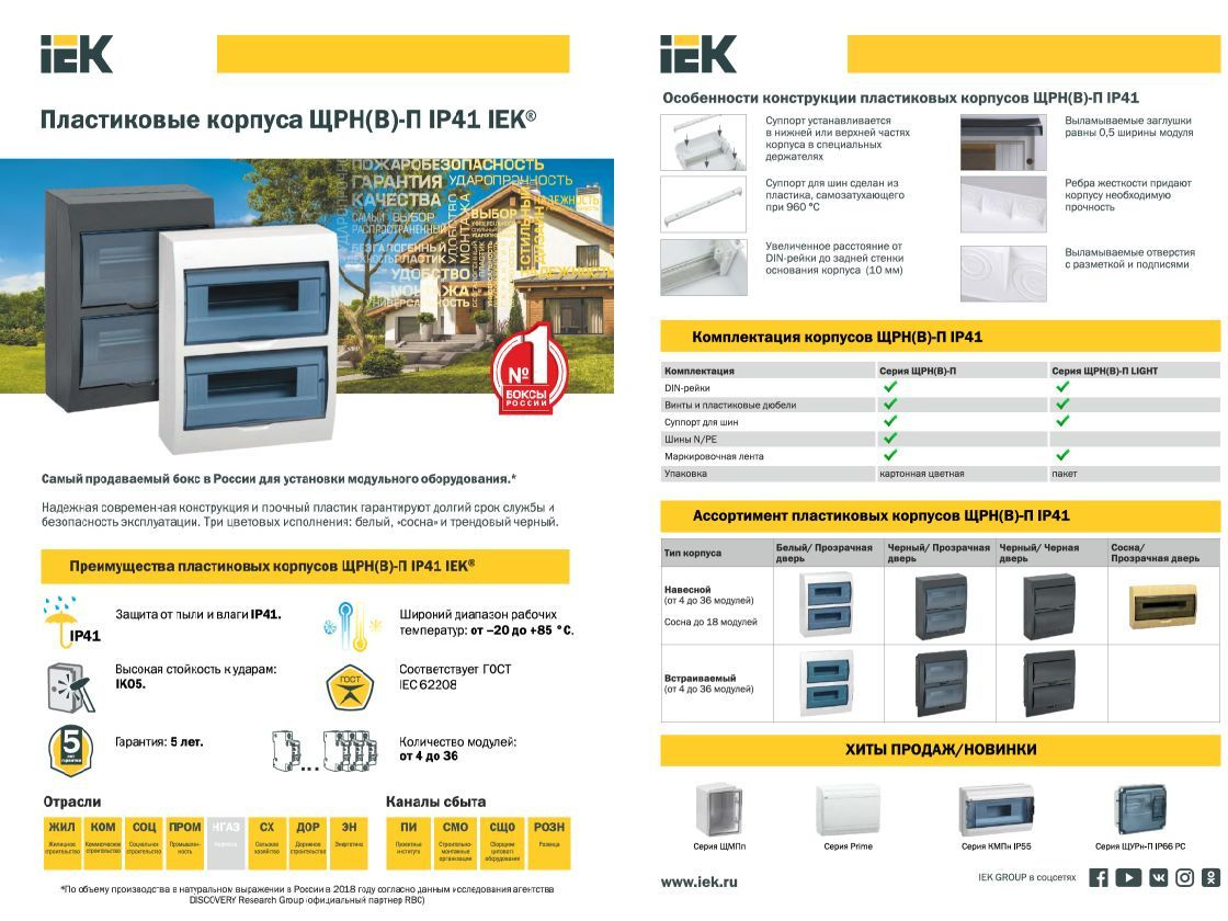 Щиток (бокс) электрический для автоматов на 24 модуля, встраиваемый IP41 IEK купить на OZON по ...