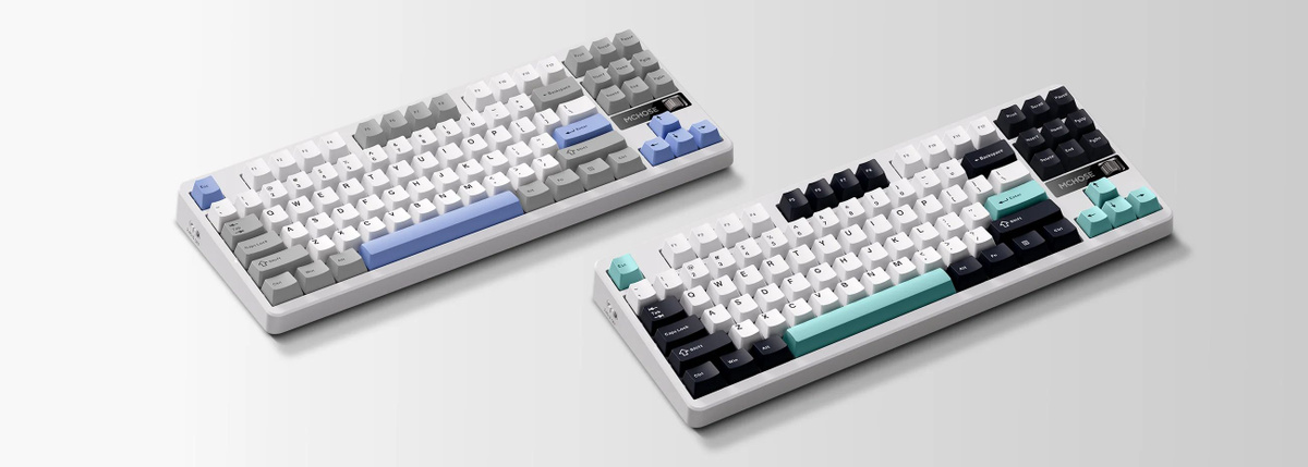 MCHOSE Игровая клавиатура беспроводная G87 Black Pink+Cabbage Tofu ...