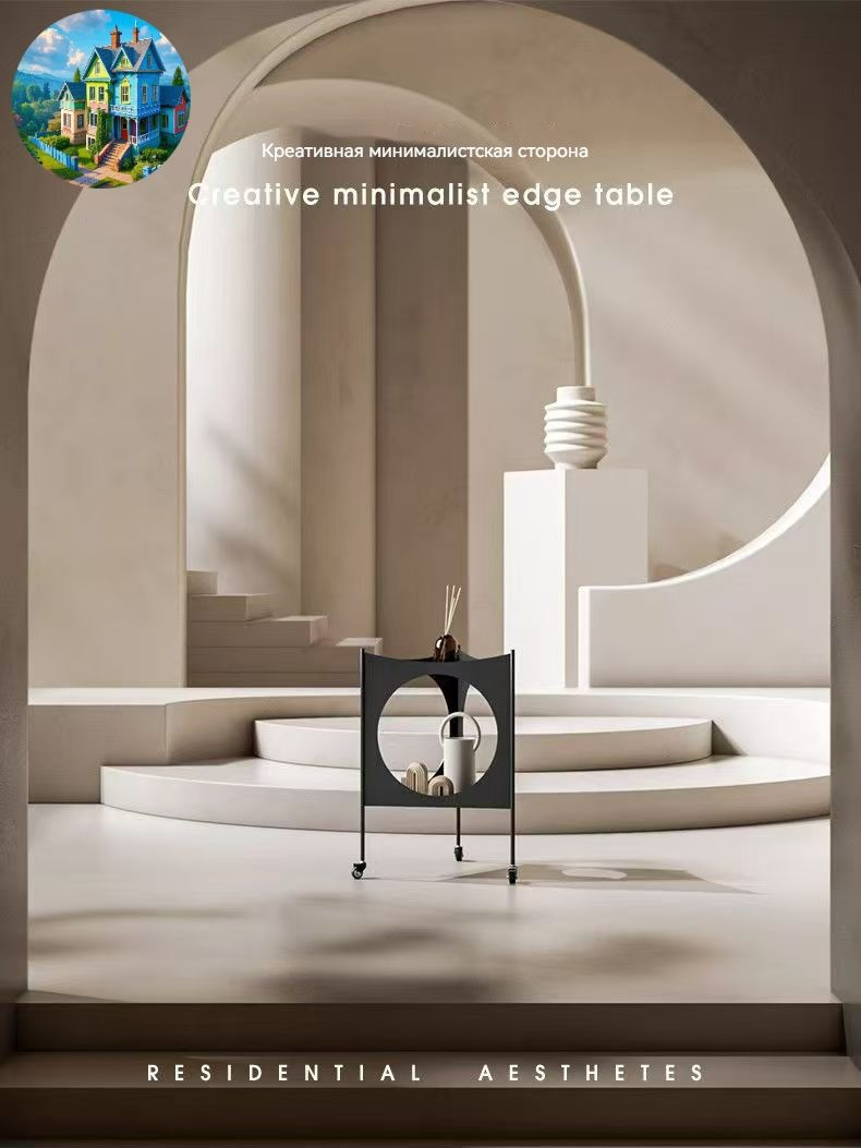 Журнальный стол Q1.02.Журнальный столик из итальянской каменной плиты, круглый журнальный столик ...