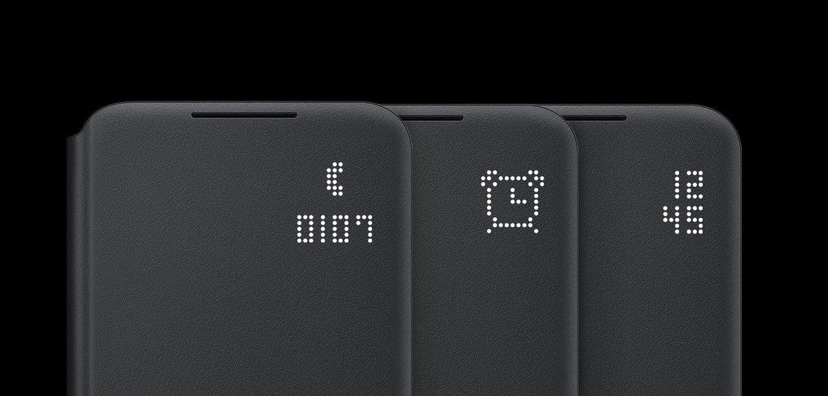Чехол для Samsung Galaxy S22+ Plus Smart LED Display Case, черный Smart ...