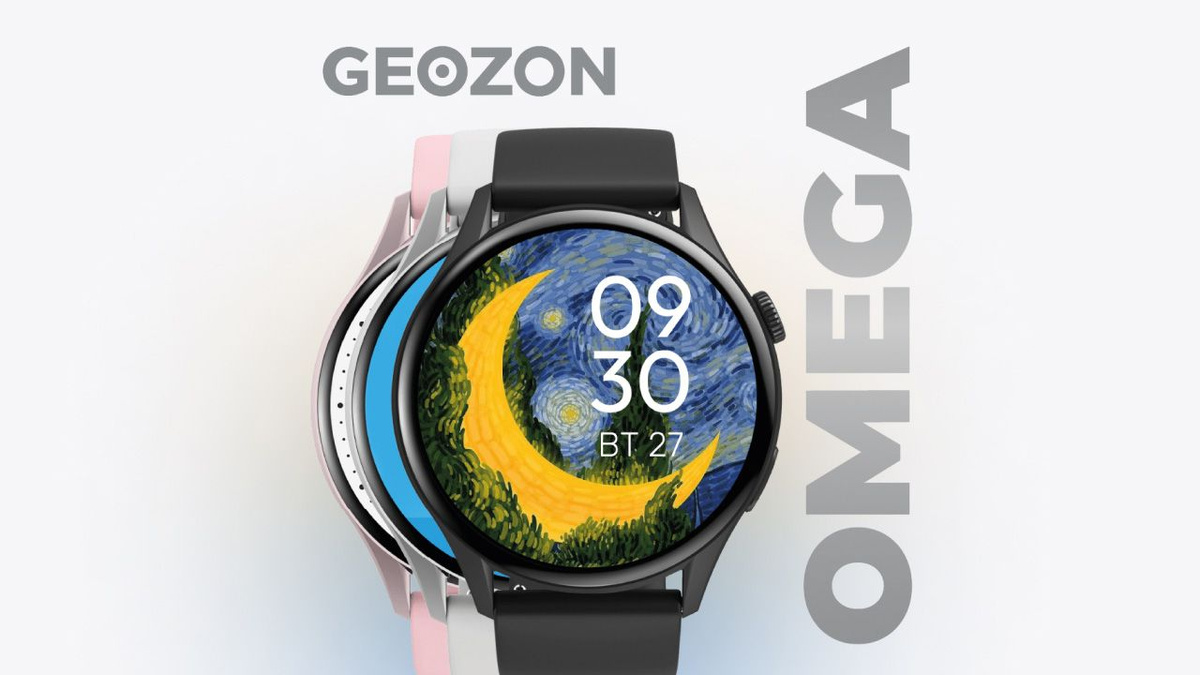 GEOZON Omega Умные часы, 45мм, черные купить на OZON по низкой цене ...