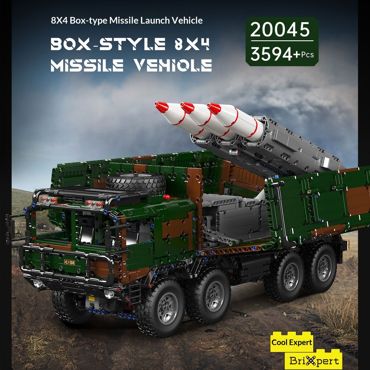 Пластиковый конструктор Mould King 20044/20045 8x4 RC Missile Truck ...