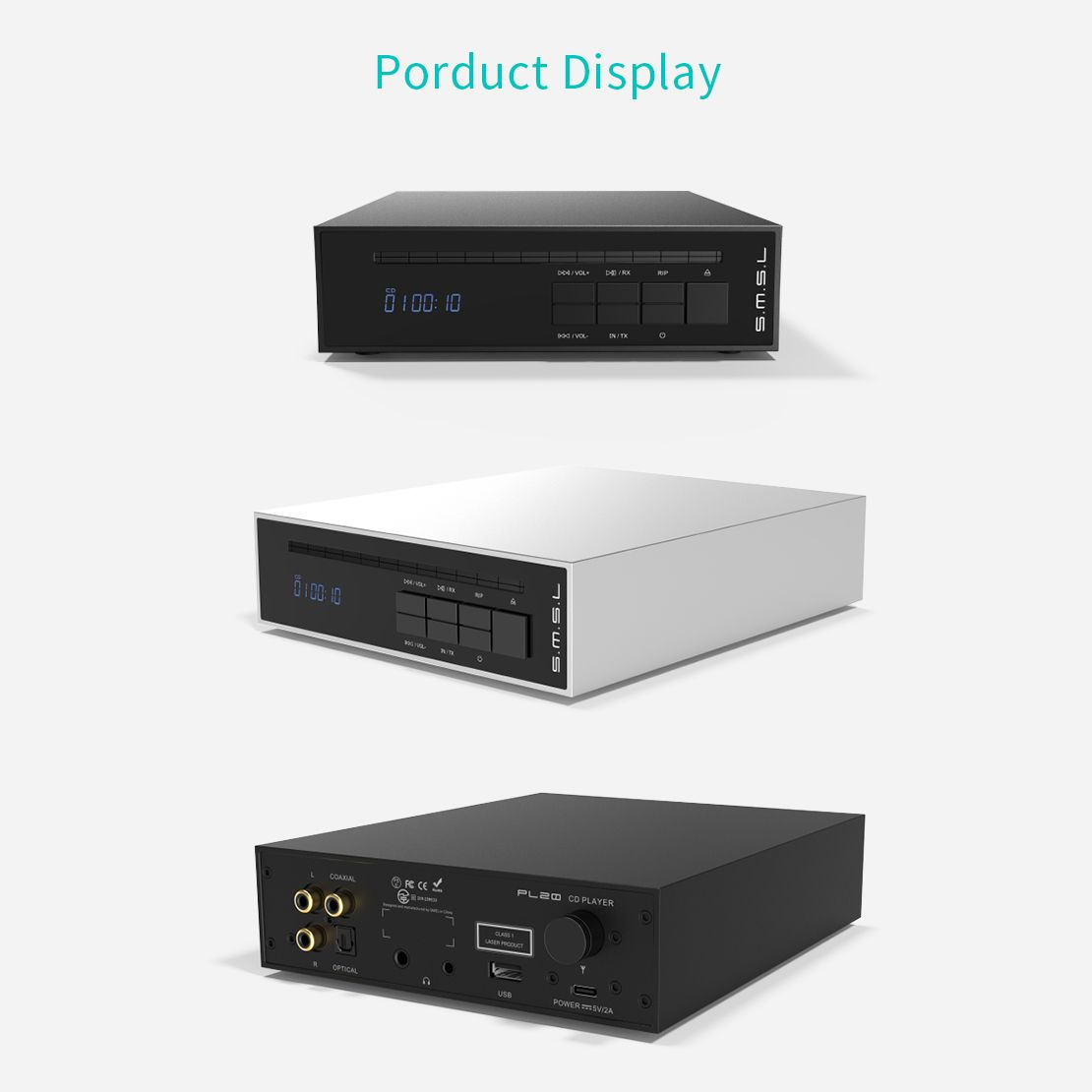 SMSL PL20 Аудиоплеер CD высокого разрешения, портативный CS43131 * 2 ...