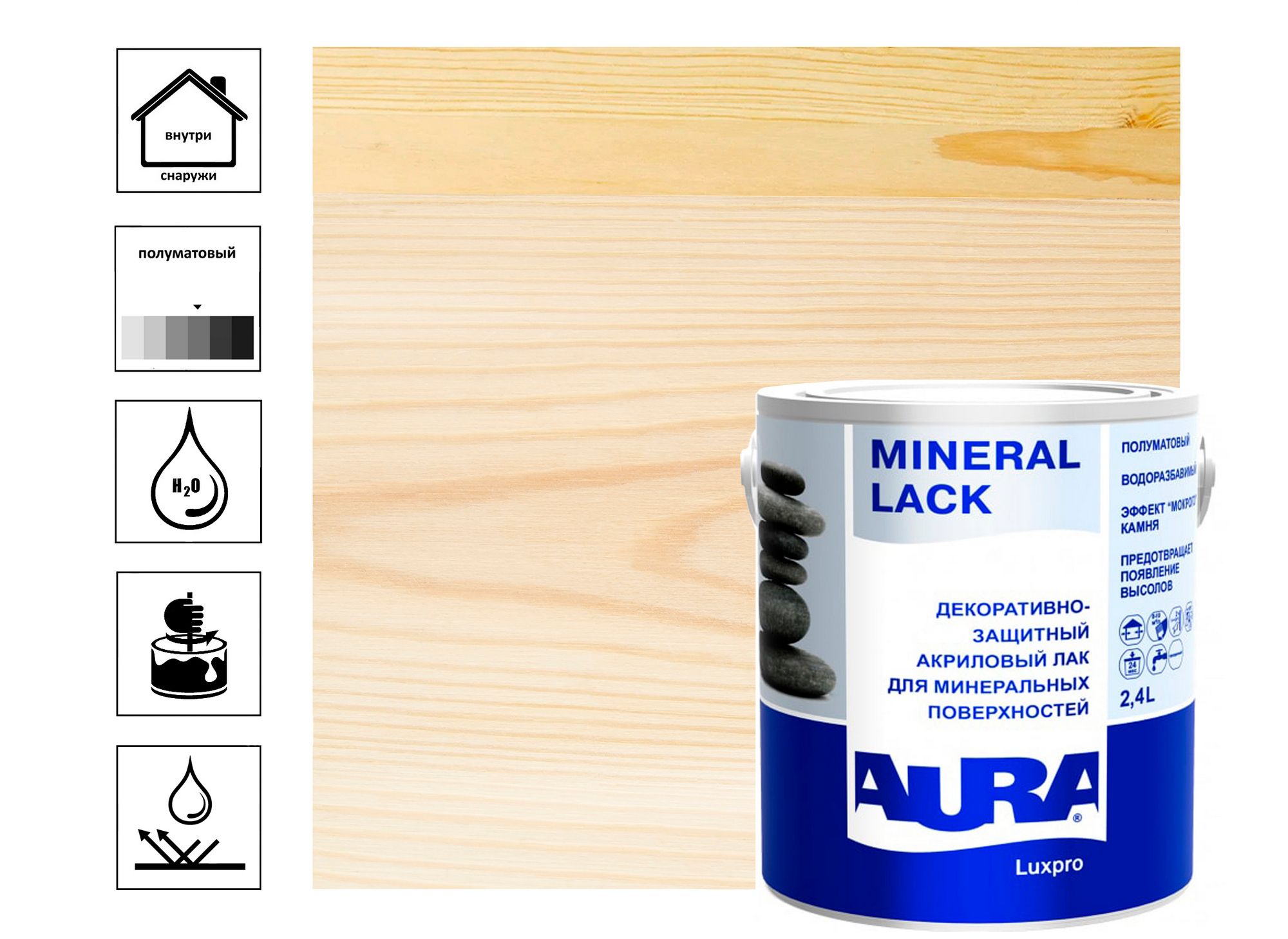 Лак AURA Mineral Lack 2,4л купить на OZON по низкой цене (1670991017)
