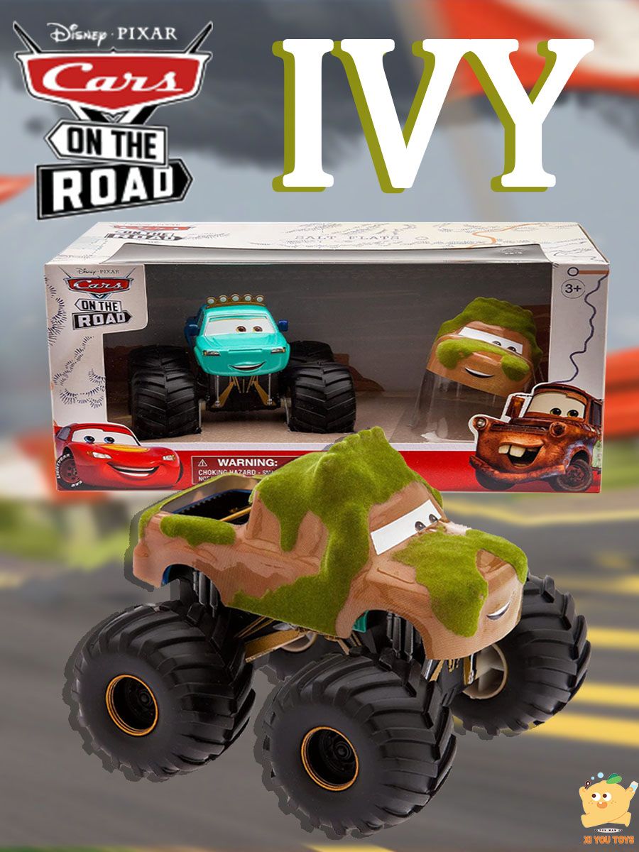 Дисней Disney Pixar Cars on The Road Ivy / Игрушка-монстр-трак, Отлитая ...