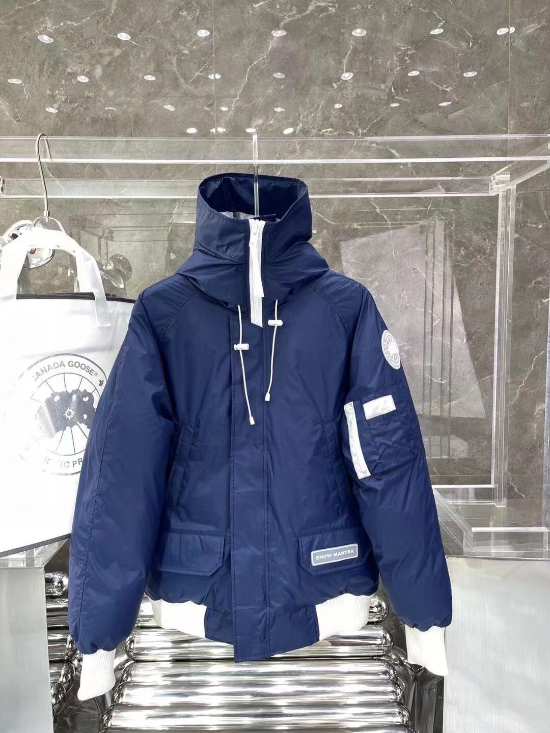 Парка Женский, Мужской CANADA GOOSE индиго Рипстоп, размер 50 Длинный ...