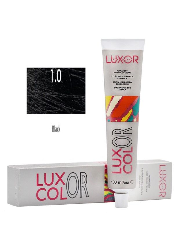 Стойкая крем-краска LUXOR Professional -100мл.COLOR 1.0 Черный купить ...