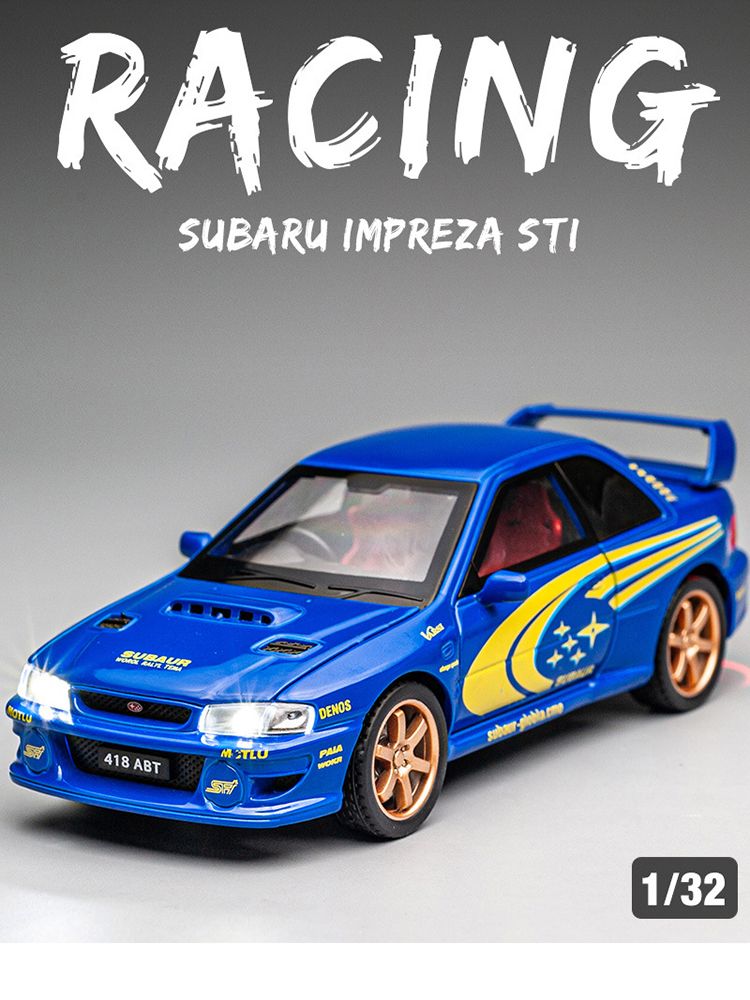 1:32 Subaru Impreza раллийный модель автомобиля игрушечная машинка из ...