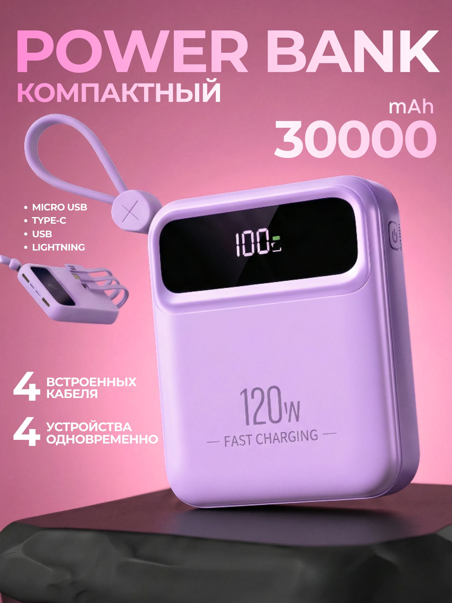 Внешний аккумулятор (Power Bank) ZOMN повербанки купить c доставкой на ...