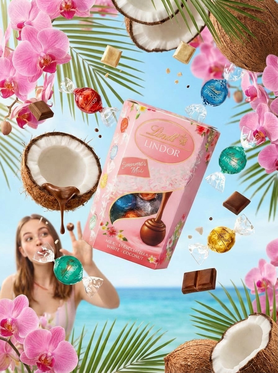 Шоколадные конфеты Lindt LINDOR Summer Mix LIMITED EDITION 200 гр ...
