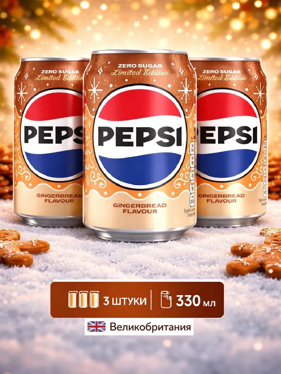 Газированный напиток Pepsi Gingerbread Zero, 2 шт по 330 мл купить на ...