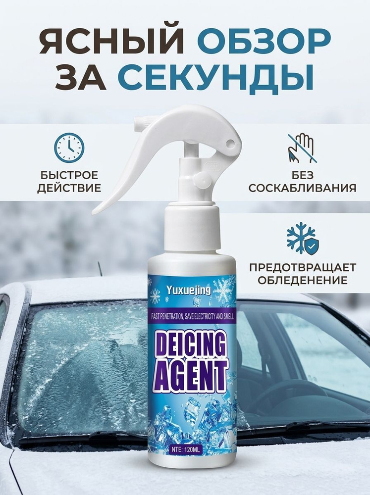 Размораживатель стекол Спрей, 120 мл, 1 шт. купить на OZON по низкой ...