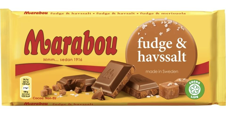 Шоколад молочный Соленая Карамель Marabou (Марабу), Швеция 200гр ...
