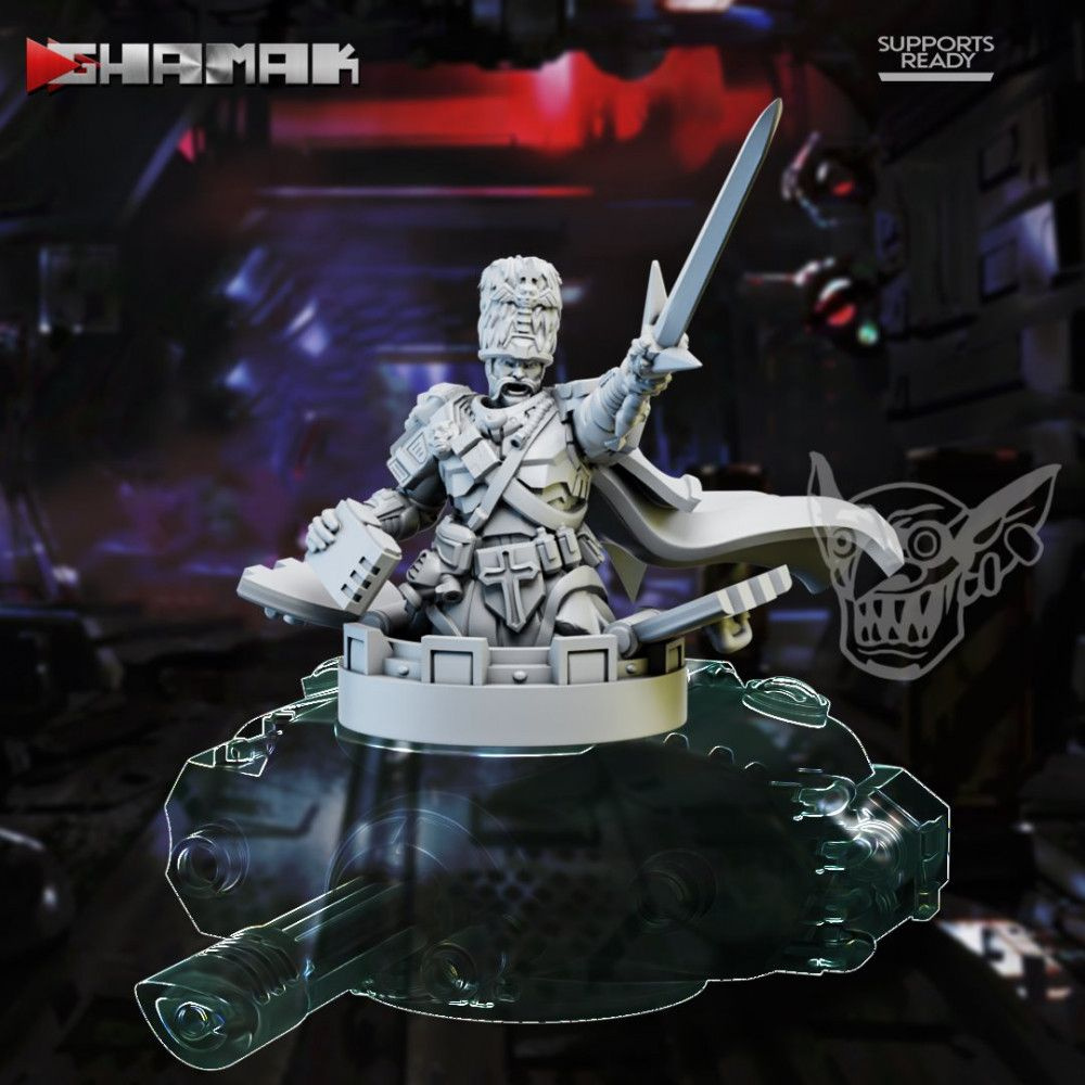 Миниатюра Warhammer 40000. Astra Militarum. Командир Танка Востроян ...