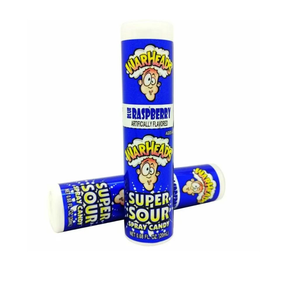 Конфета с кислинкой Warheads Super Sour Spray, Голубая Малина (Blue ...