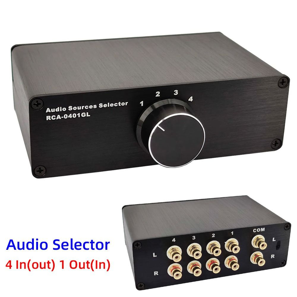 Аудио разветвитель RCA 4 в 1 3 входа 3 выхода RCA Выбор источника ...