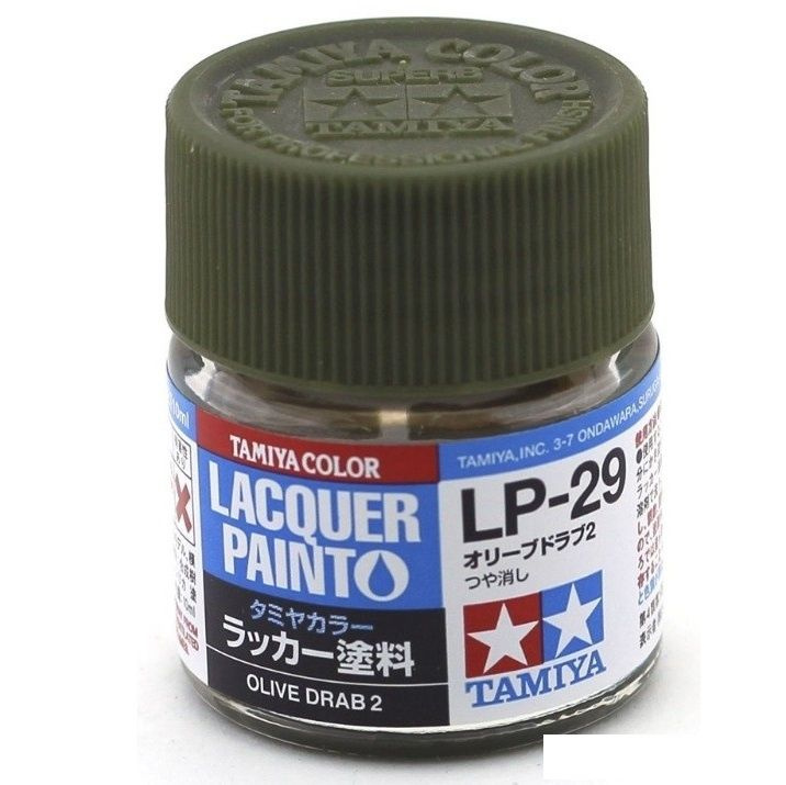 LP-29 Olive Drab 2 (оливковая серая) краска лаковая, 10 мл. Tamiya ...