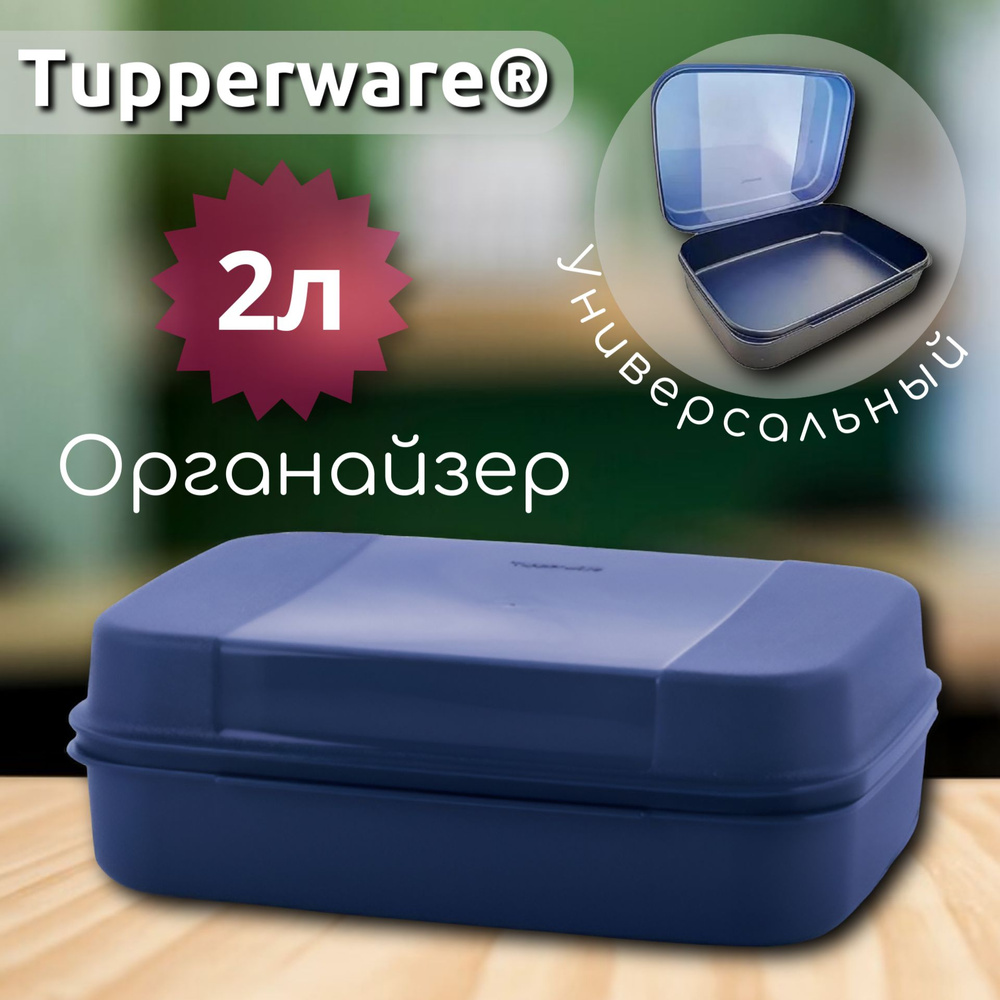 Ланч-бокс Tupperware, 2000 мл, 1 шт, синий - купить по выгодной цене в интернет-магазине OZON ...