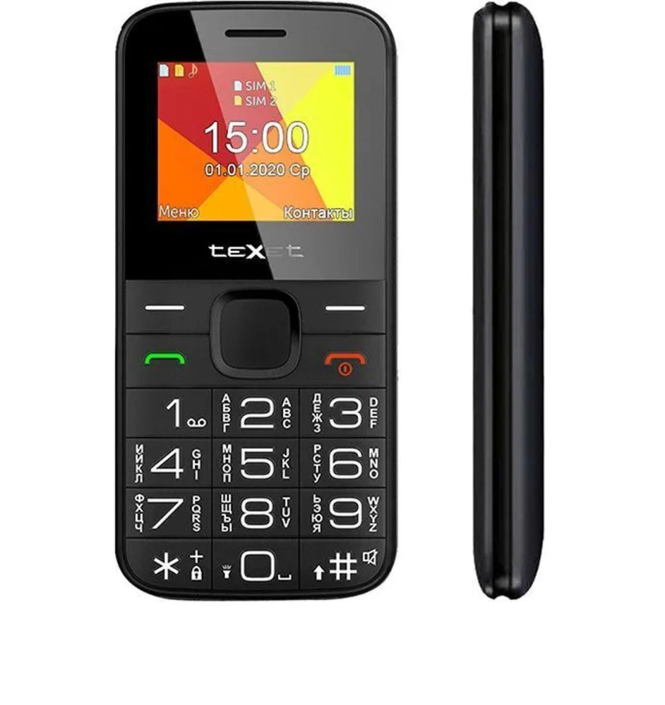 Мобильный телефон Texet TM-B201, черный - купить по выгодной цене в ...