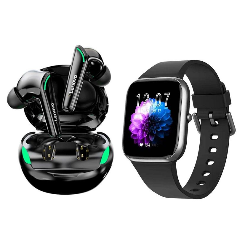 Купить смарт-часы Lenovo Y9pro Wathc-Black+LP75-Black - купить по ...